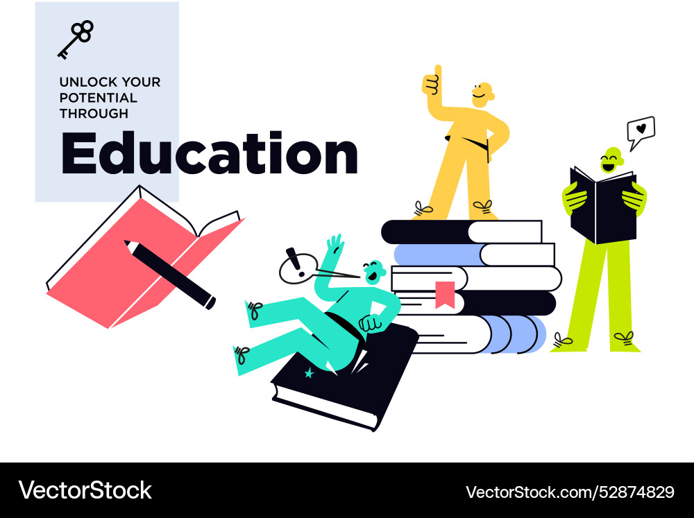 Education banner Royalty Free Vector Image - VectorStock