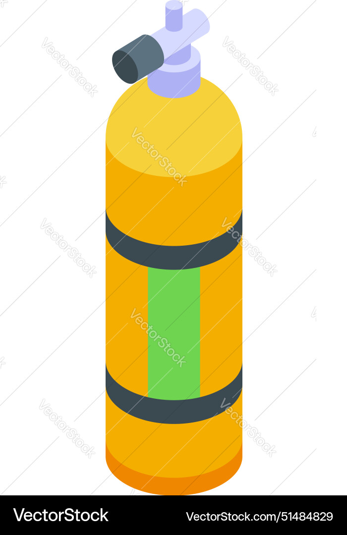 Isometric scuba diving oxygen tank Royalty Free Vector Image