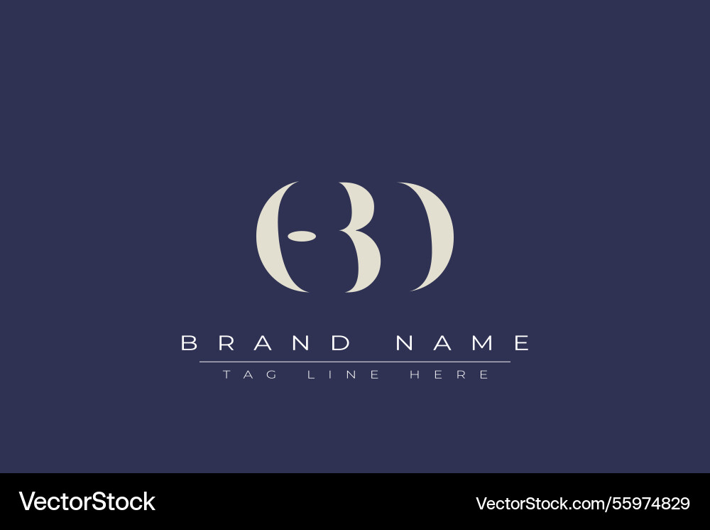 Obd abstract letter logo design Royalty Free Vector Image