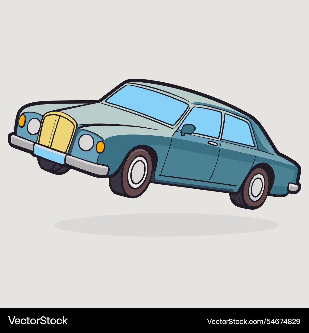 Rolls-royce car flat design Royalty Free Vector Image
