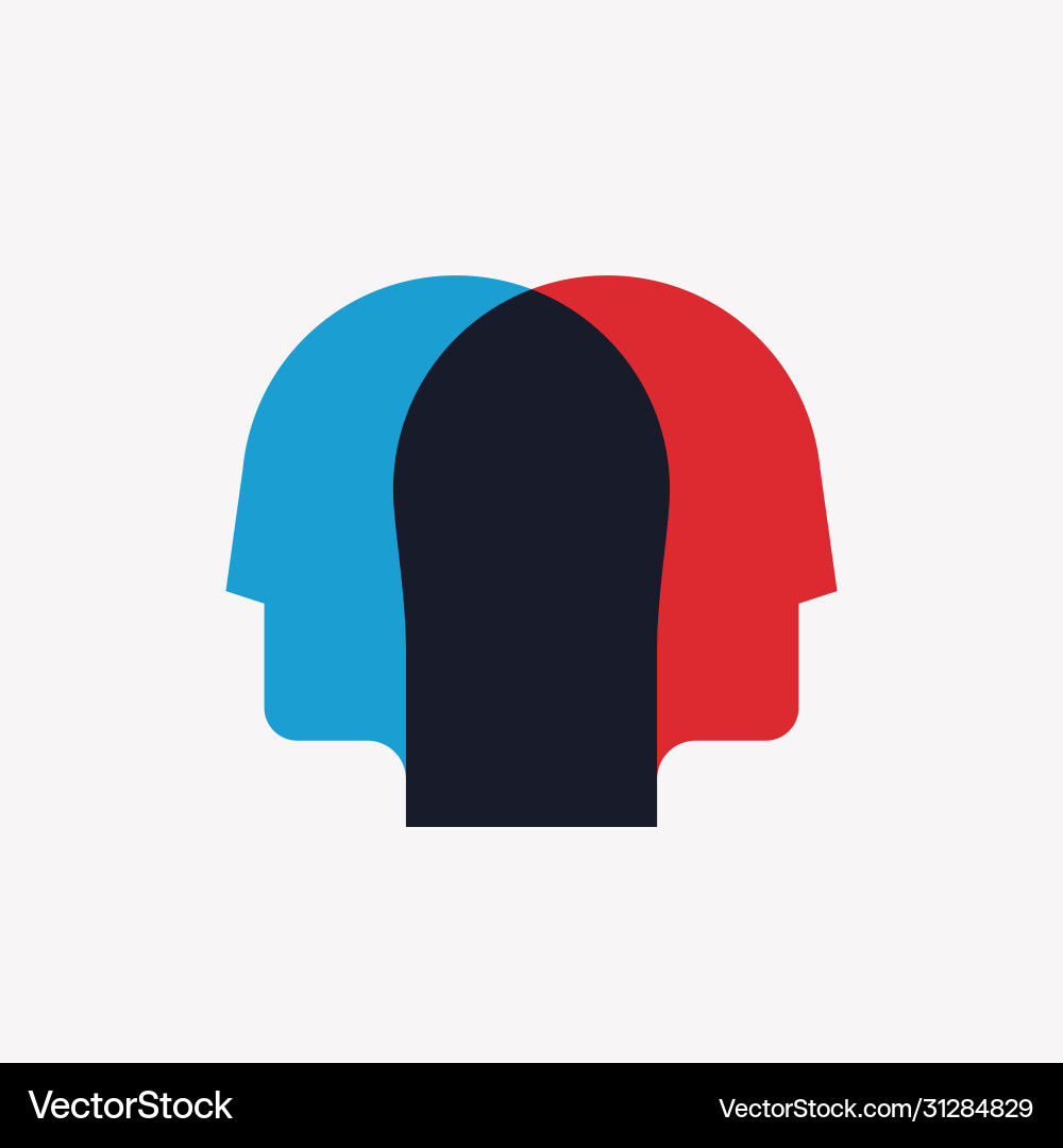 Split personality psychosis mental health concept Vector Image