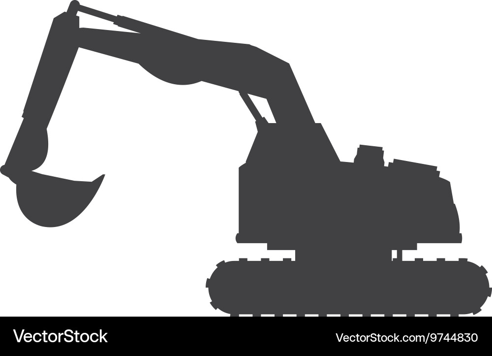 Backhoe machine icon Royalty Free Vector Image