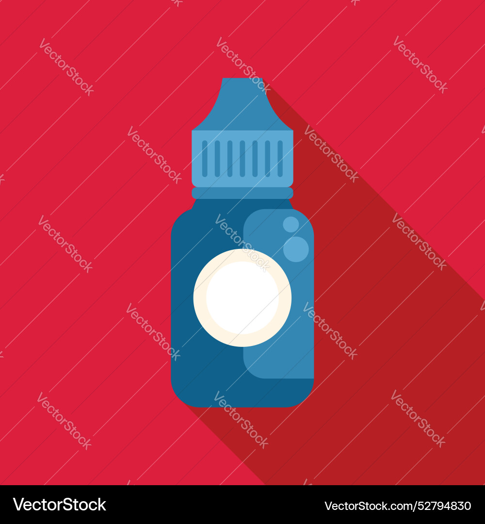Blue dropper bottle with blank label for eye Vector Image