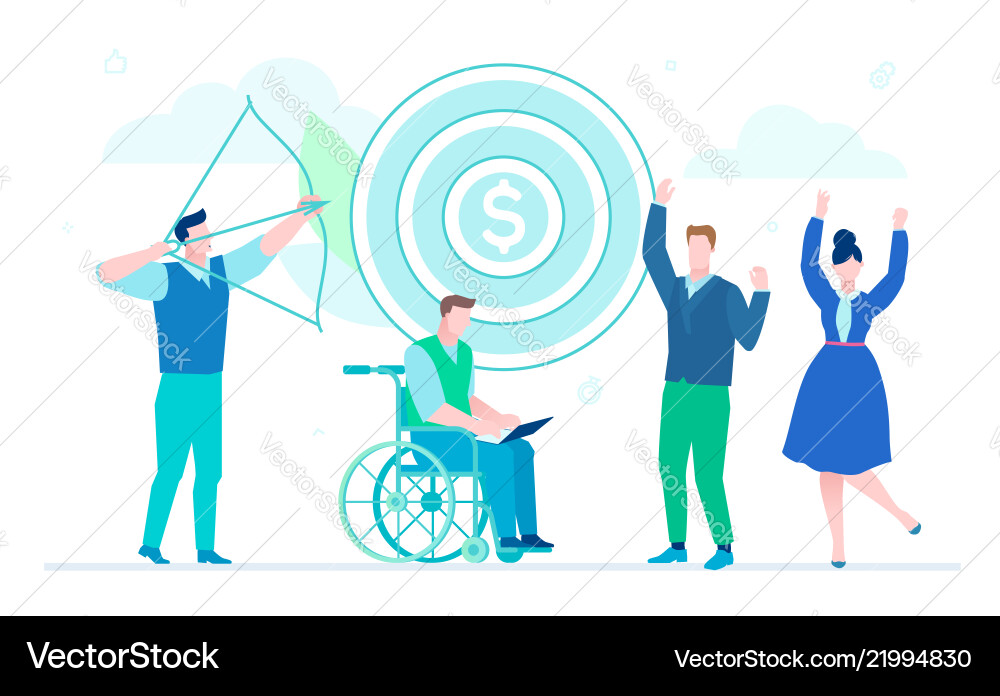 Business goals - modern flat design style Vector Image