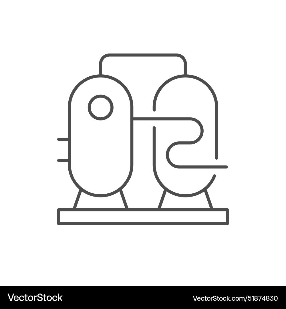 Gas industry plant line icon Royalty Free Vector Image