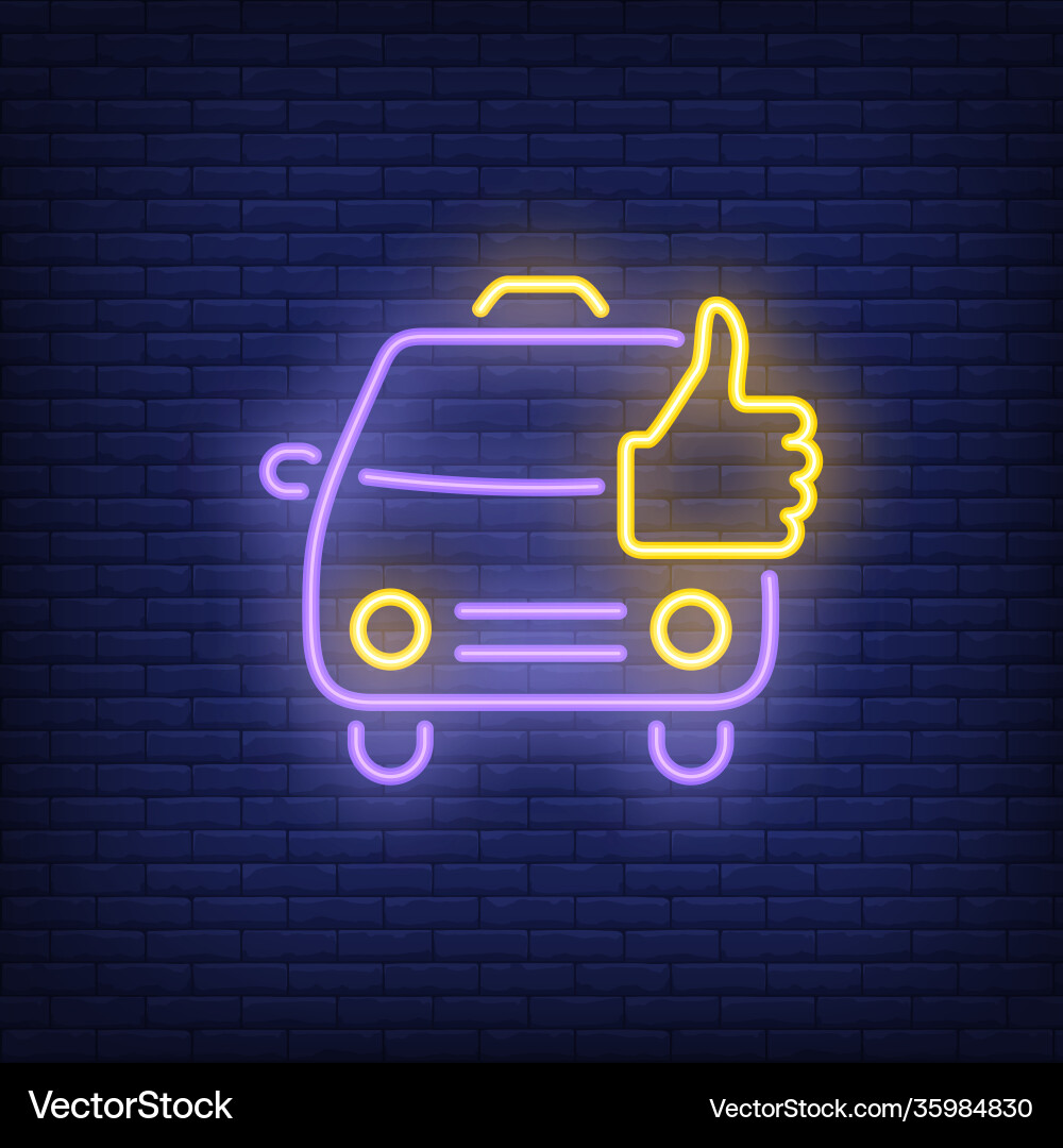Good taxi neon sign Royalty Free Vector Image - VectorStock