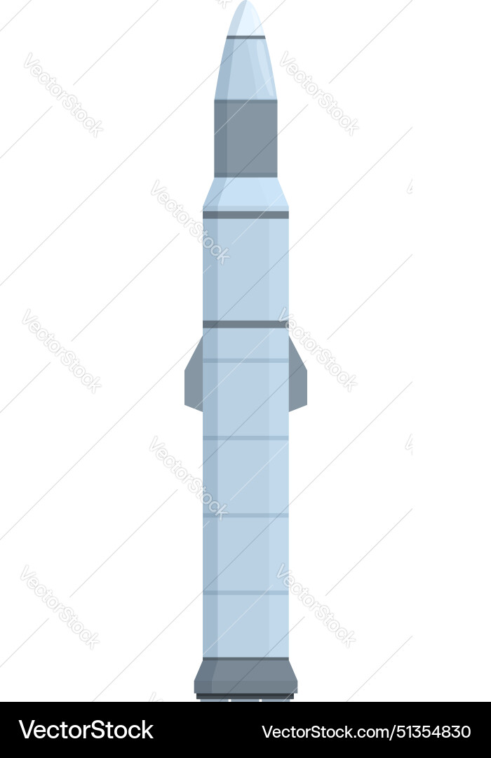 Modern rocket on white background Royalty Free Vector Image