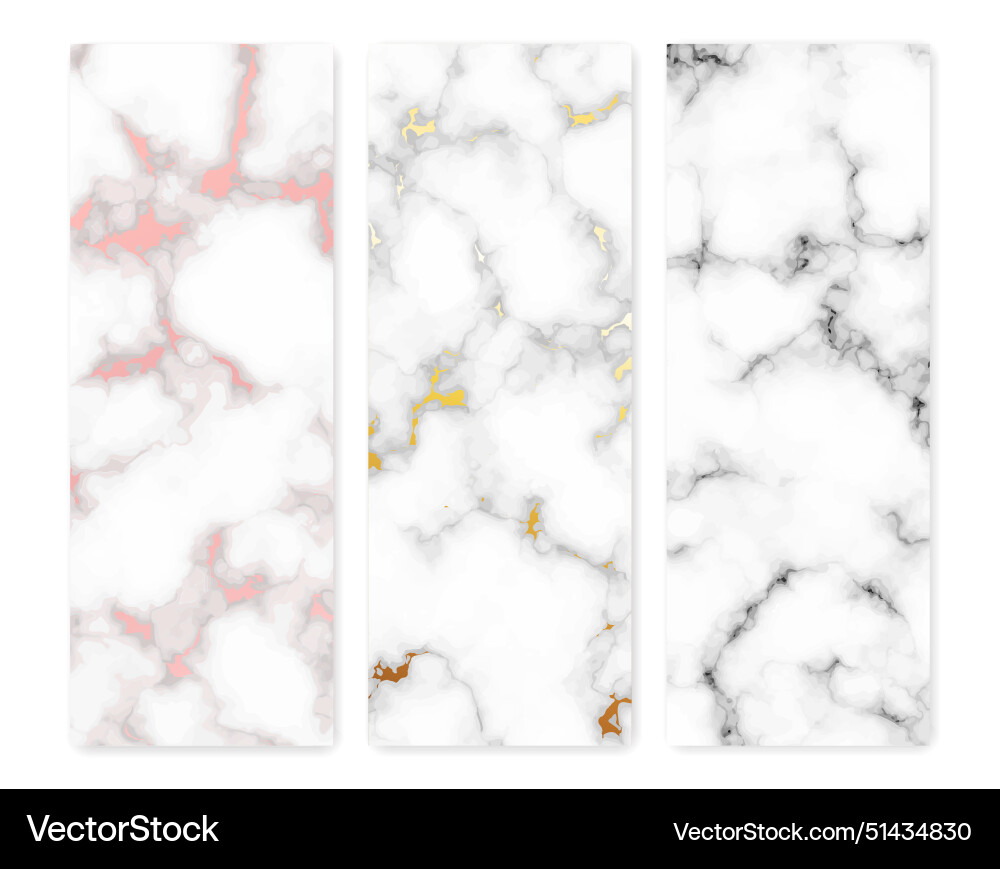 Set of marble texture backgrounds Royalty Free Vector Image
