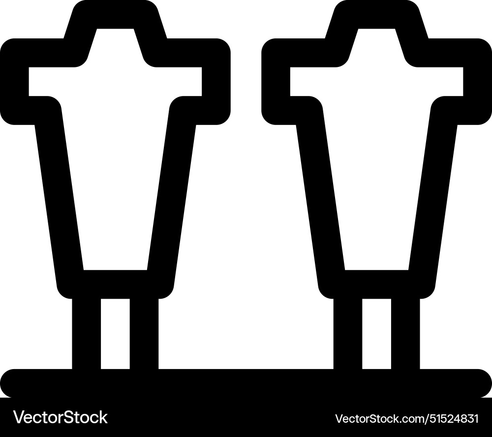 Blocking icon thin linear style design isolated Vector Image