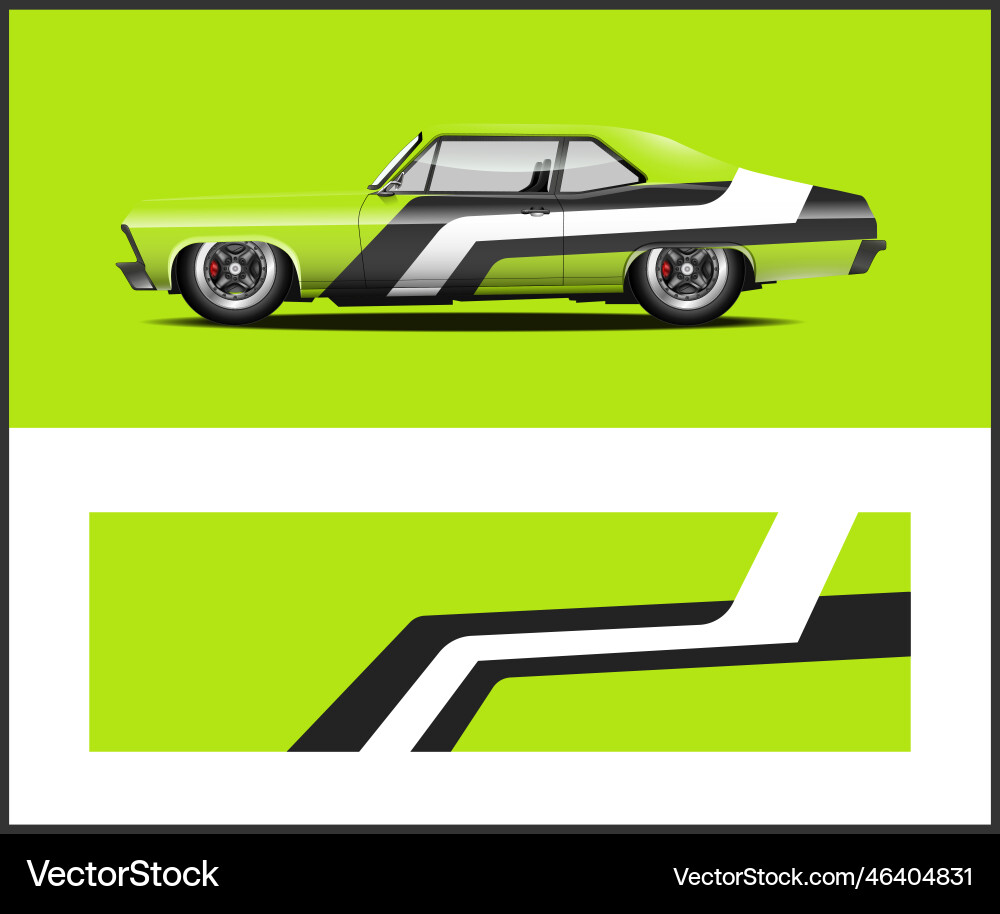 Car wrap for vehicle vinyl branding Royalty Free Vector