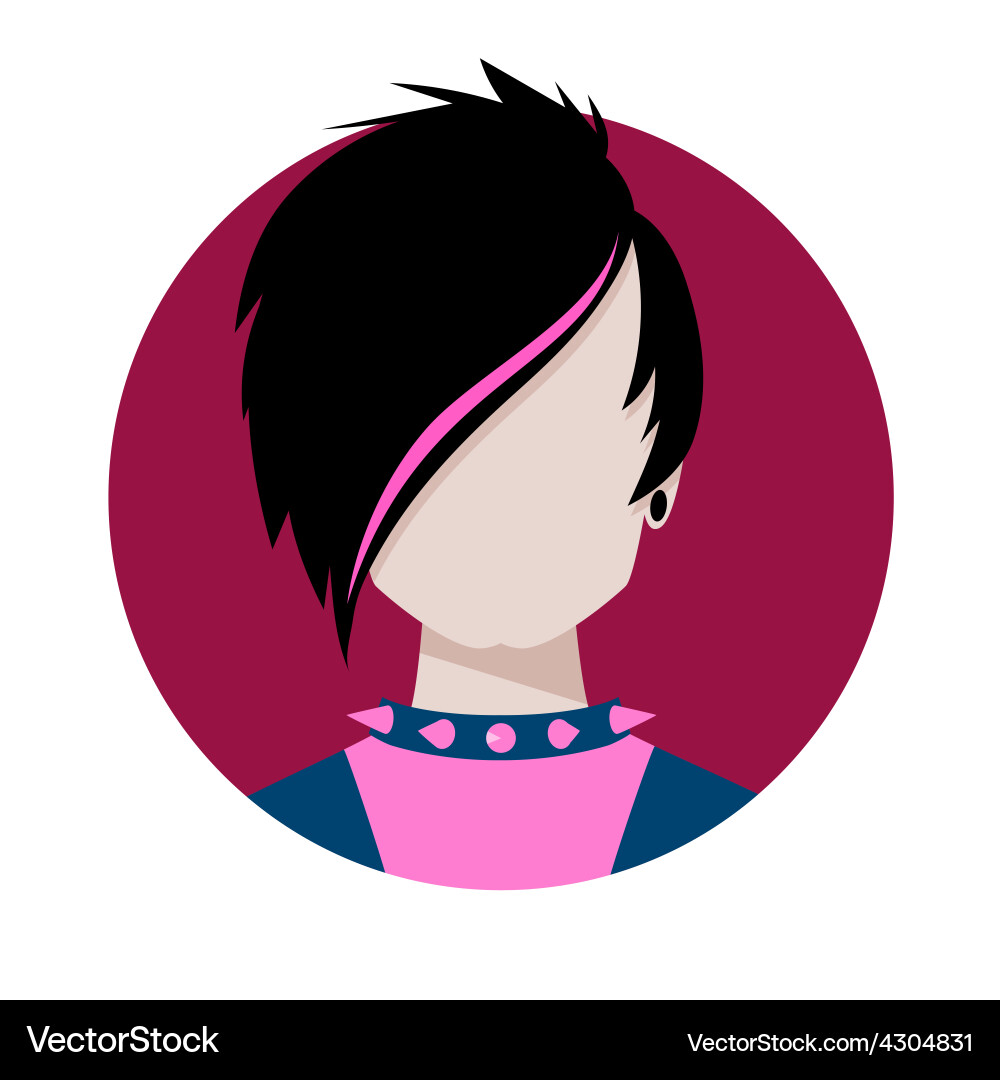Emo avatar Royalty Free Vector Image - VectorStock