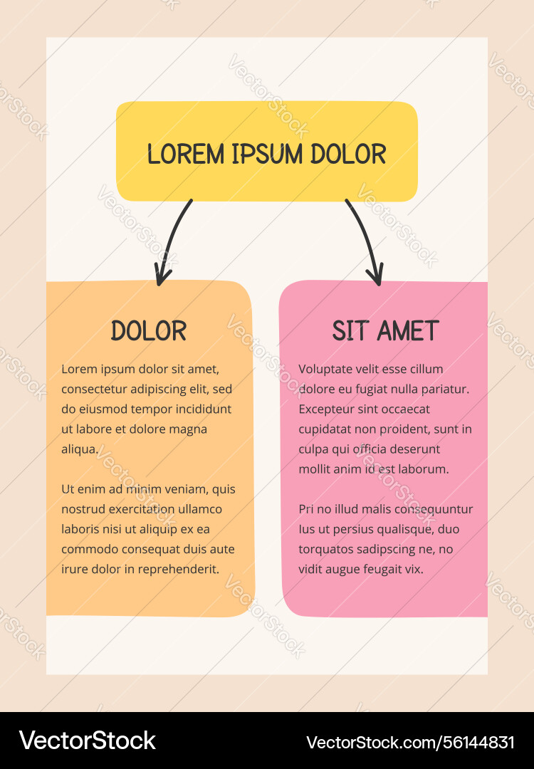 Hand drawn flow chart Royalty Free Vector Image