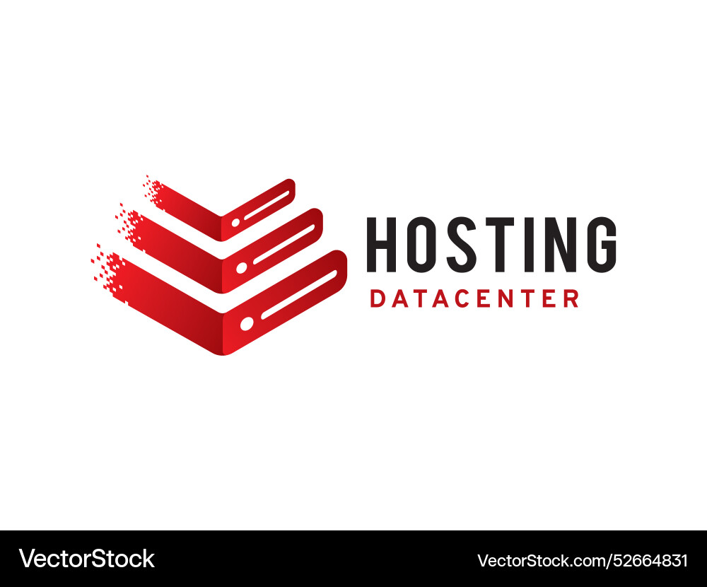 Hosting data center logo symbol or icon template Vector Image