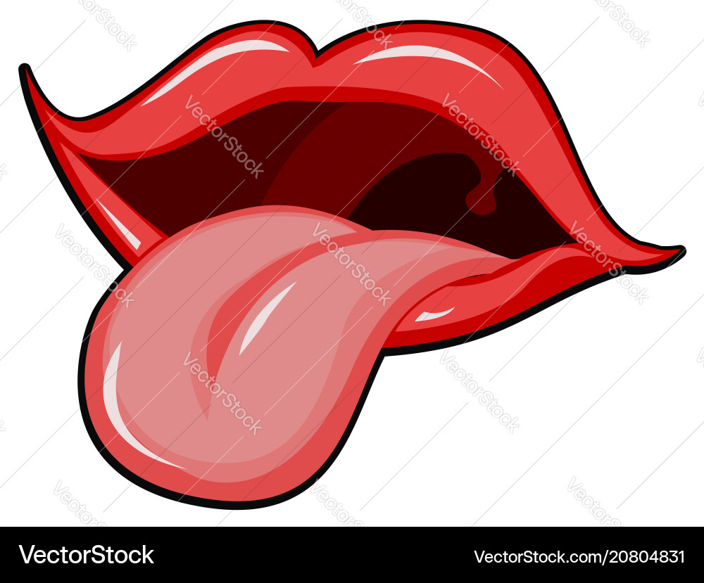 Tongue smile cartoon Royalty Free Vector Image