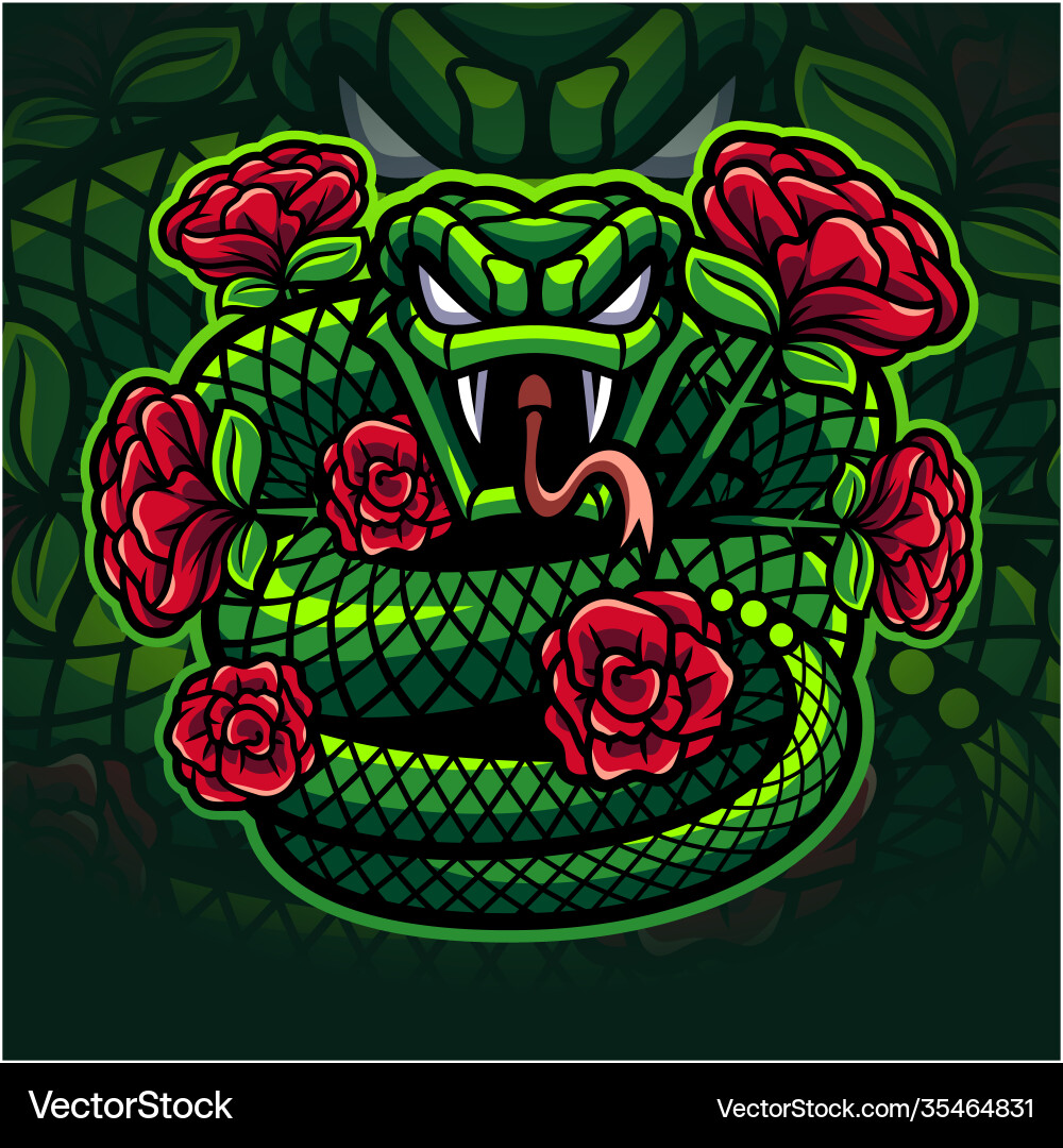 Viper snake mascot logo design Royalty Free Vector Image