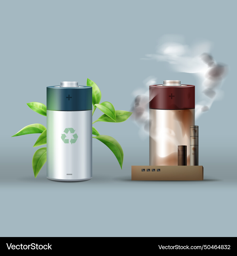Ecological friendly battery Royalty Free Vector Image