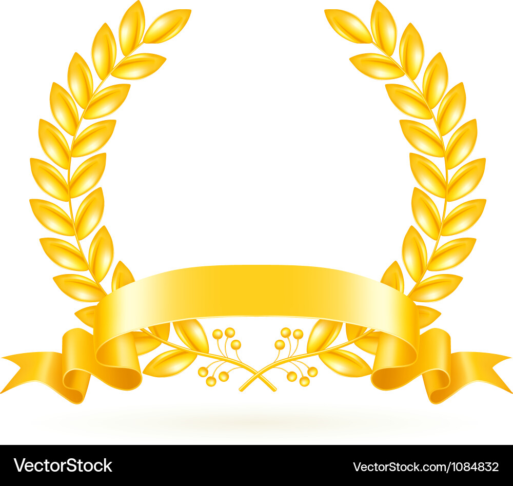 Gold wreath Royalty Free Vector Image - VectorStock
