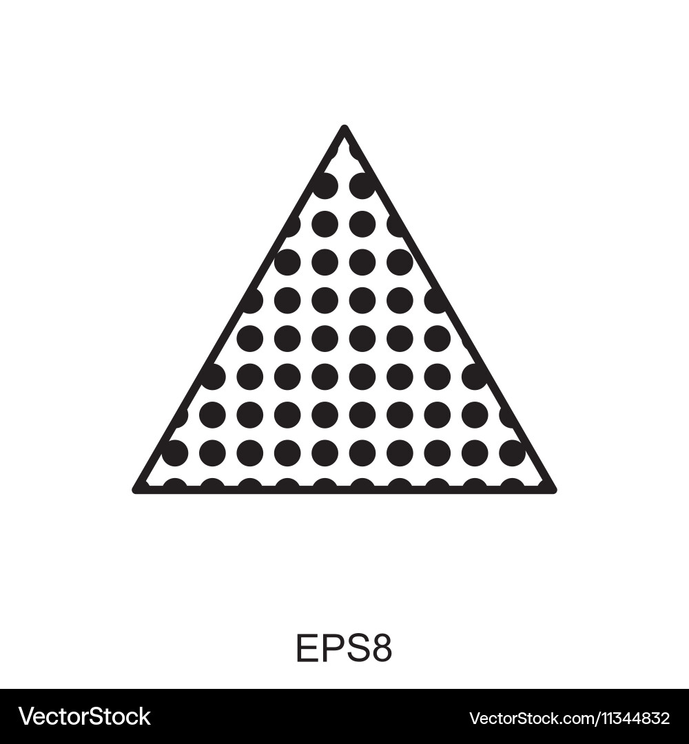 Halftone Triangle Icon Royalty Free Vector Image