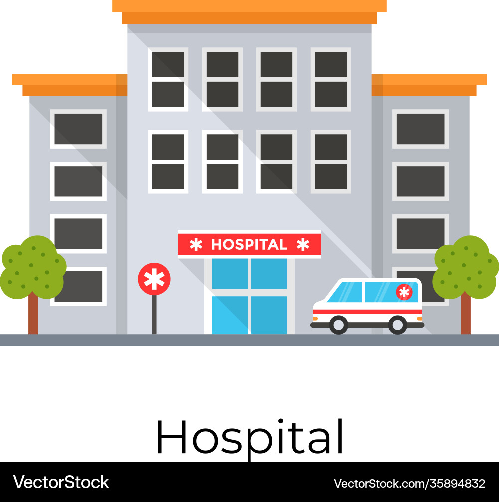 Hospital Royalty Free Vector Image - VectorStock