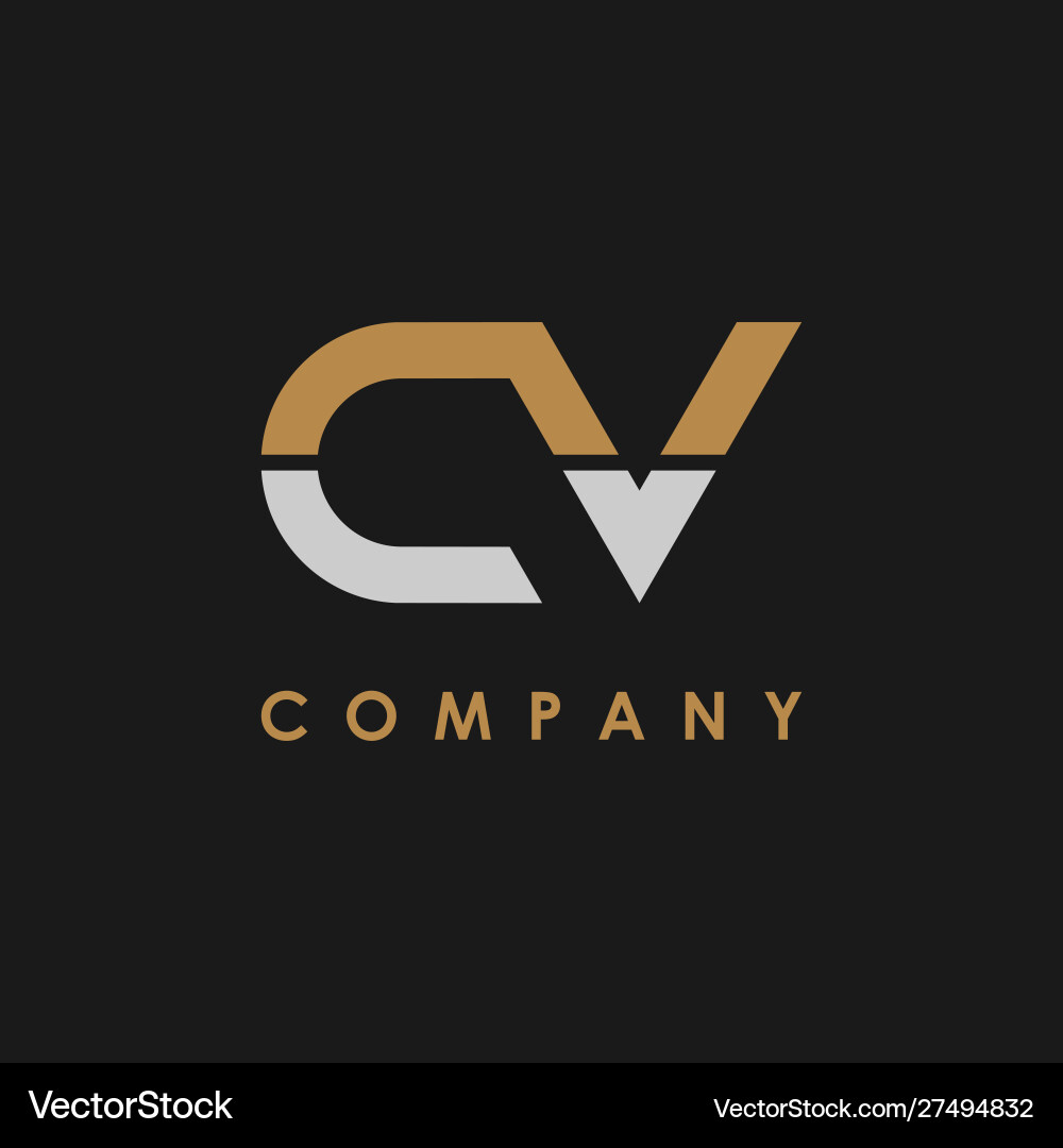 Letter c and v logo Royalty Free Vector Image - VectorStock