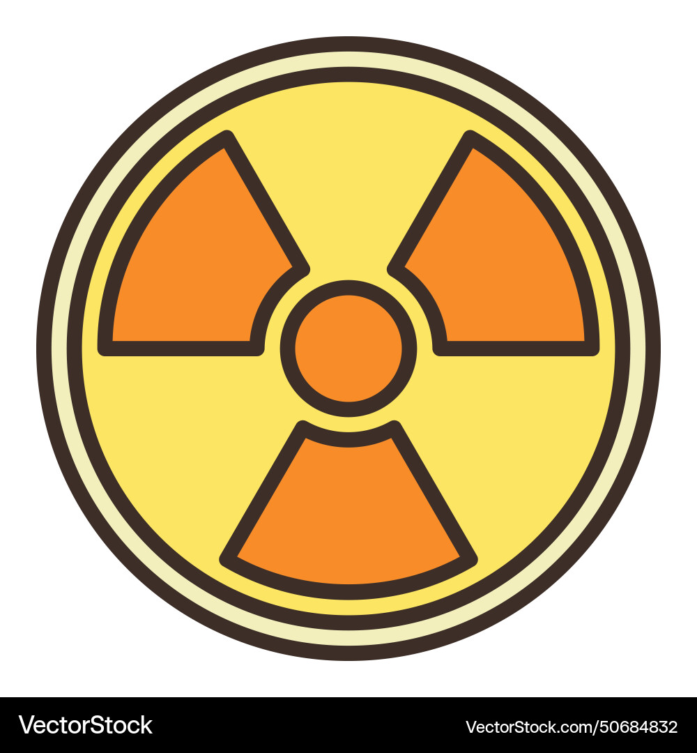 Nuclear energy radiation colored icon or design Vector Image