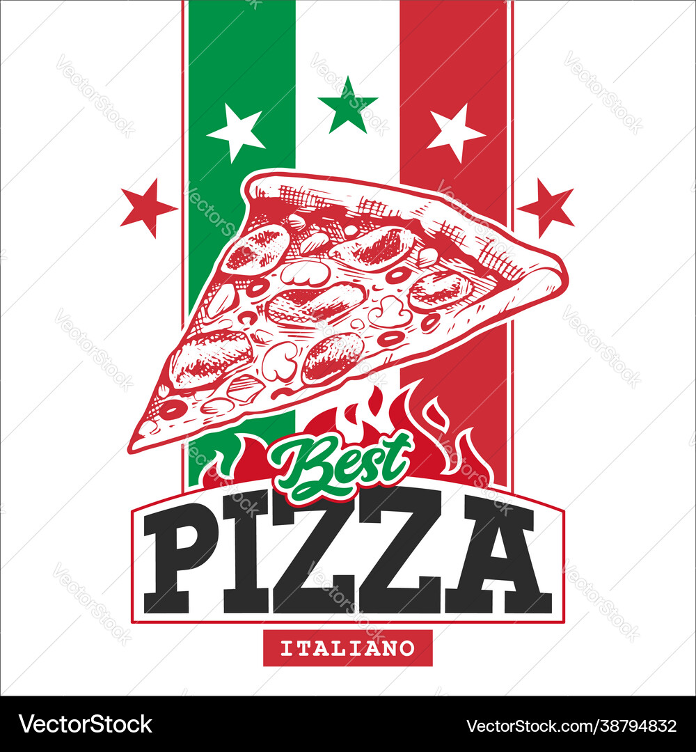 Retro pizza box design template Royalty Free Vector Image