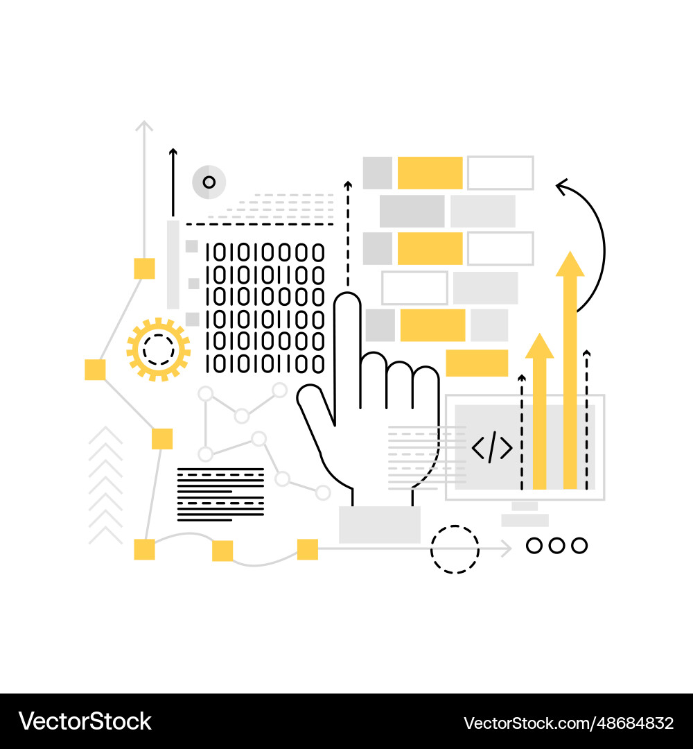 Software coding technology Royalty Free Vector Image