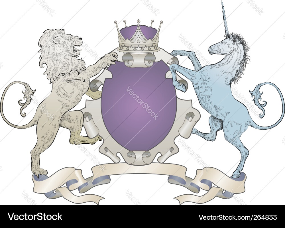 Coat of arms shield Royalty Free Vector Image - VectorStock