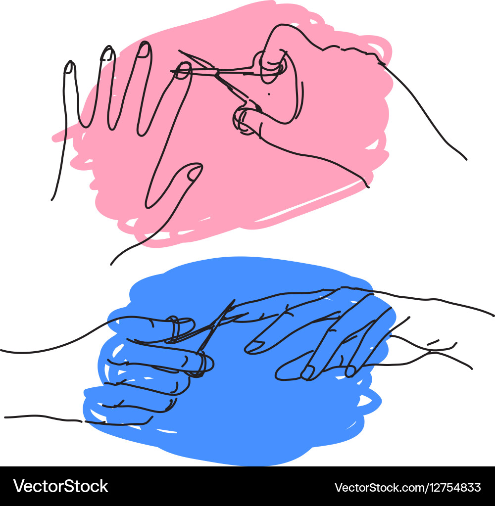 Cut nails Royalty Free Vector Image - VectorStock