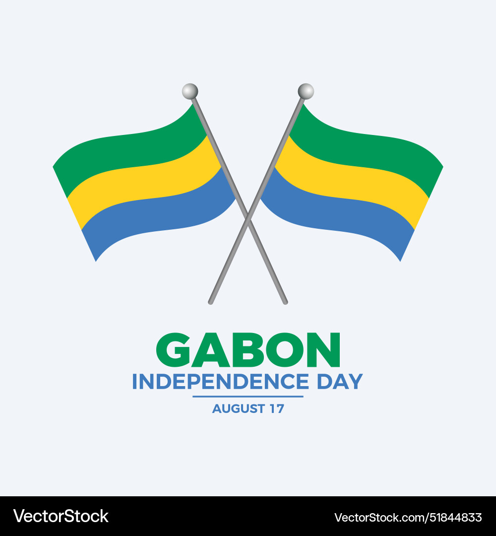 Gabon independence day poster Royalty Free Vector Image