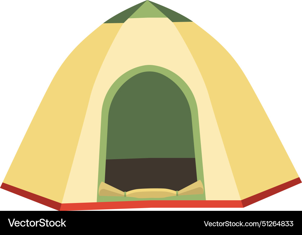 Hiking and camping tent icons triangle dome Vector Image