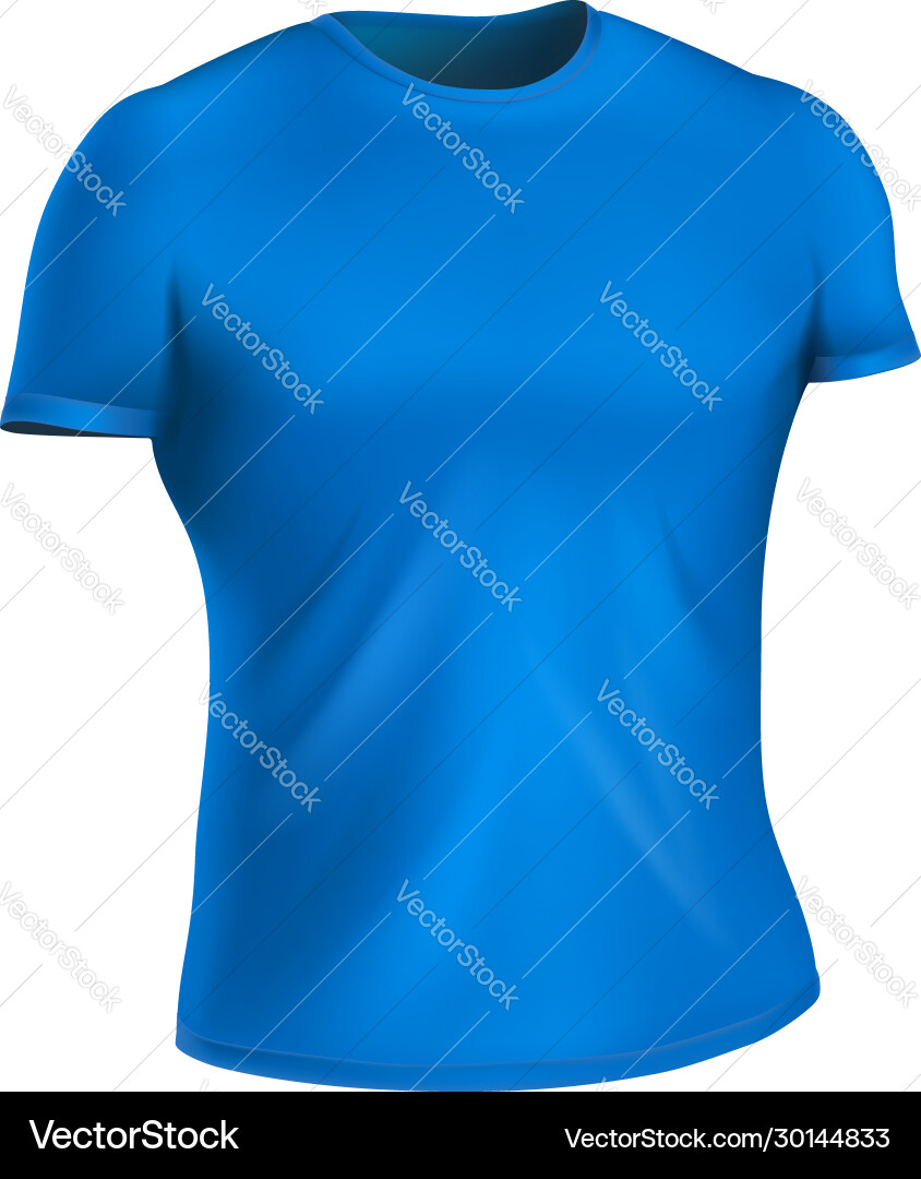 Male blue t shirt Royalty Free Vector Image - VectorStock