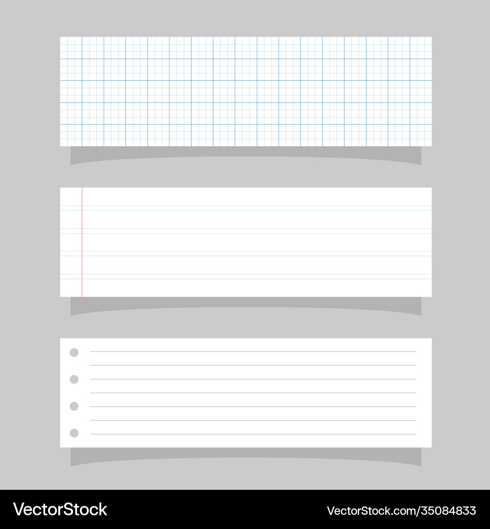 Set realistic paper template Royalty Free Vector Image