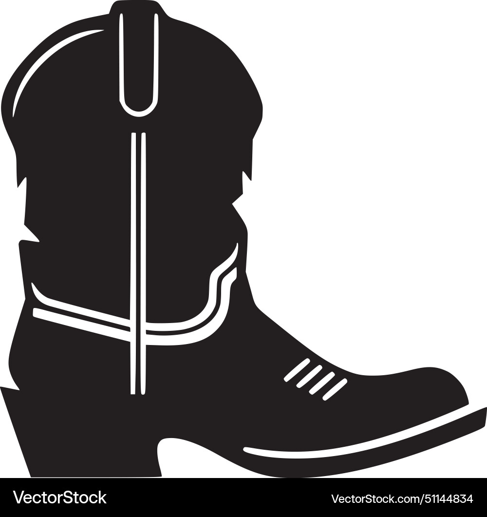 Cowboy boot - minimalist and flat logo Royalty Free Vector