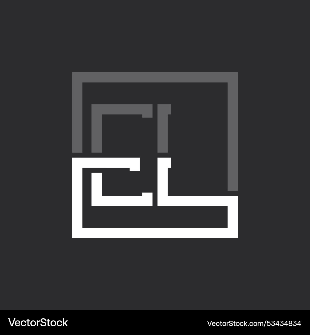 Creative modern minimalist el letter logo design Vector Image