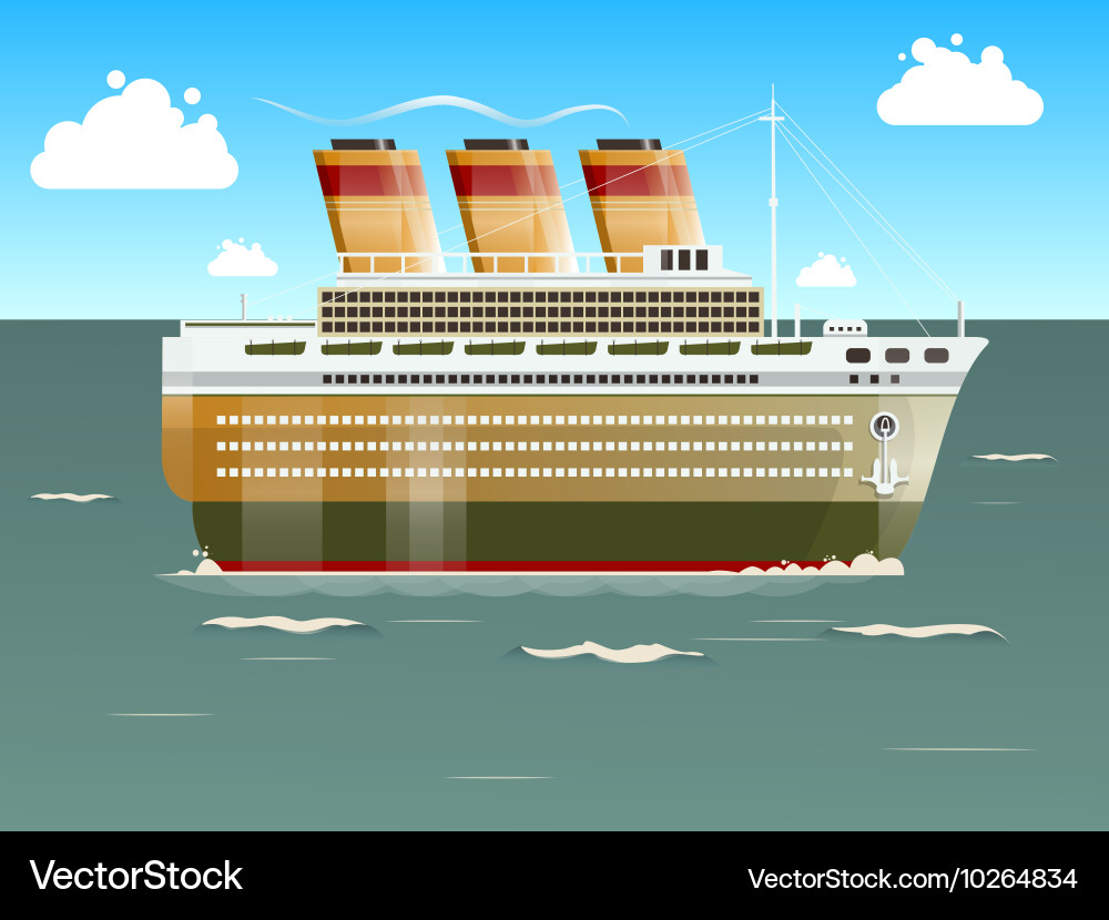 Cruise ship Royalty Free Vector Image - VectorStock