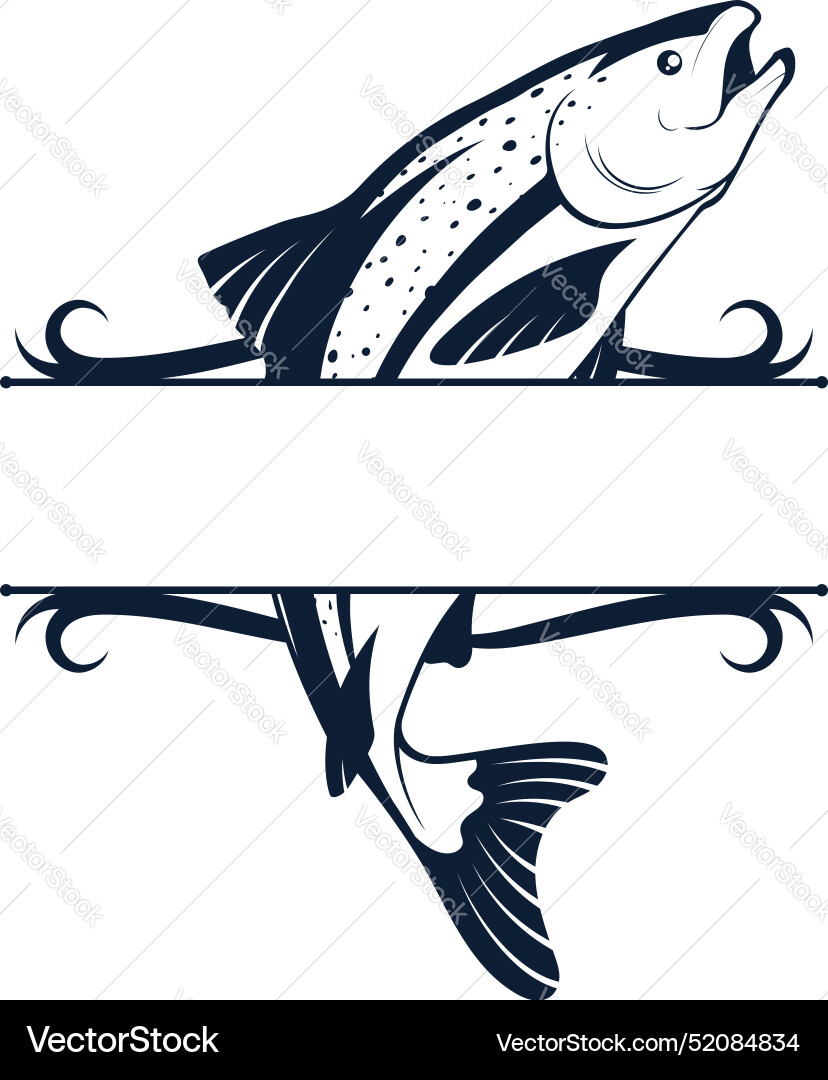 Fish signboard silhouette for store design Vector Image