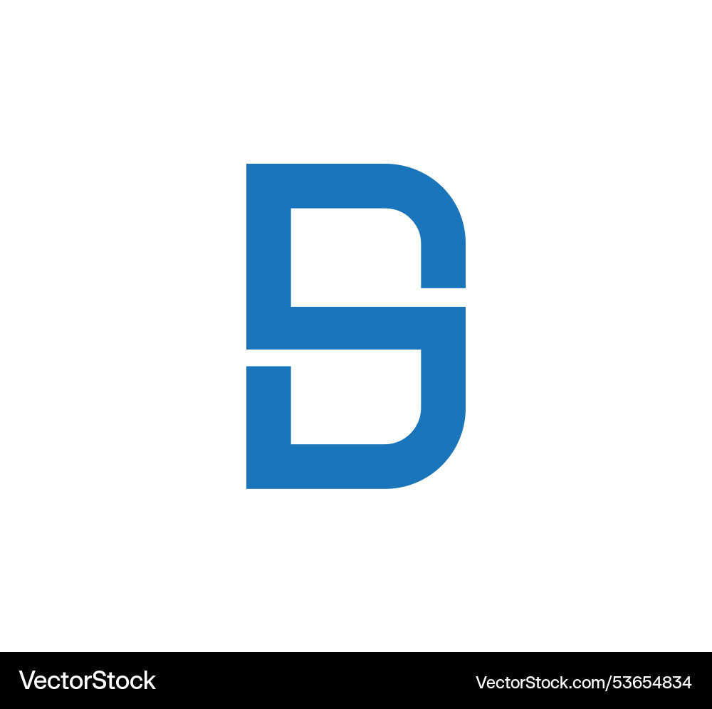 Initial sd letter logo design template Royalty Free Vector