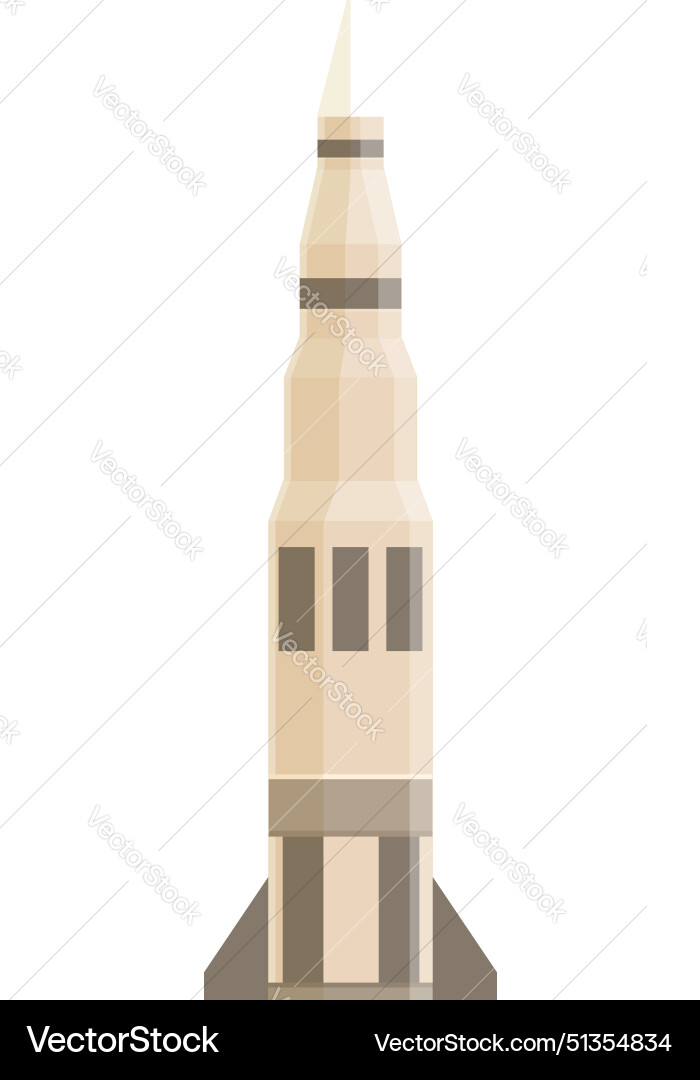 Vintage rocket on white background Royalty Free Vector Image