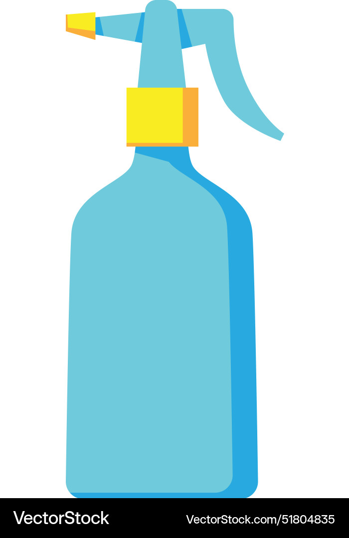 Blue spray bottle tool object disinfectant Vector Image