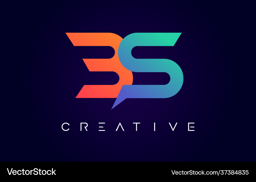 Bs logo letter design with modern creative Vector Image