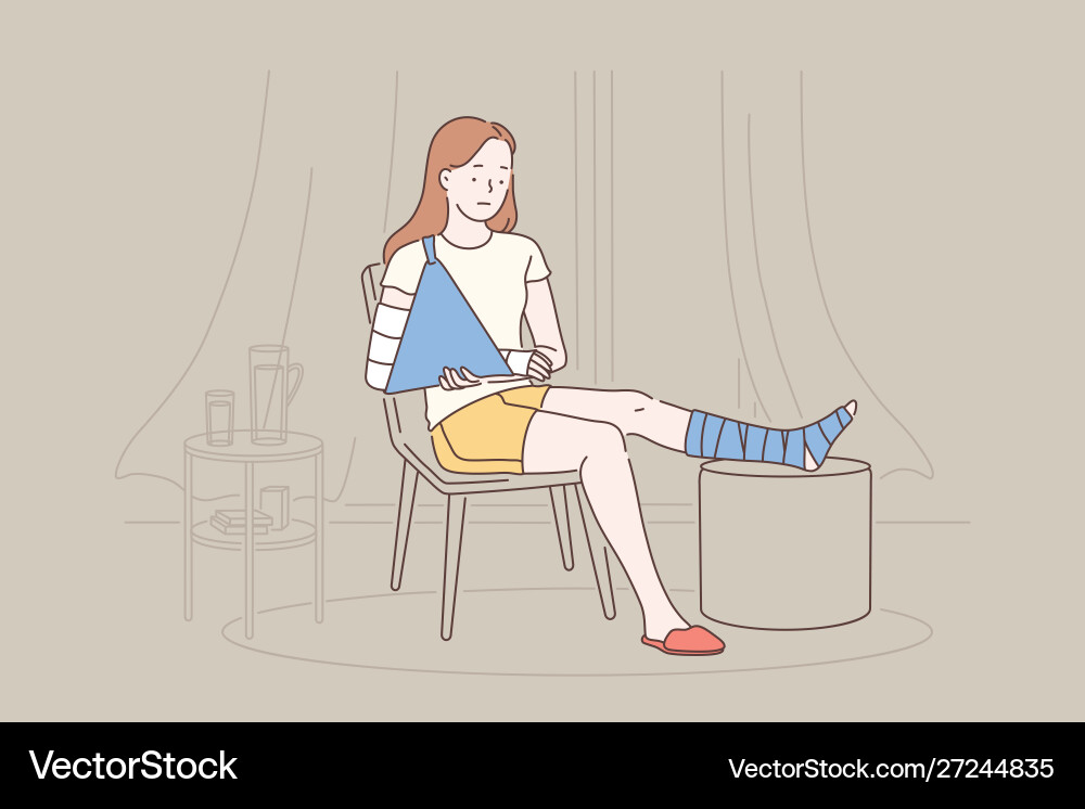 Crash accident injury concept Royalty Free Vector Image