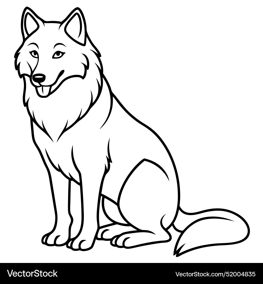 Dire wolf sits icon Royalty Free Vector Image - VectorStock