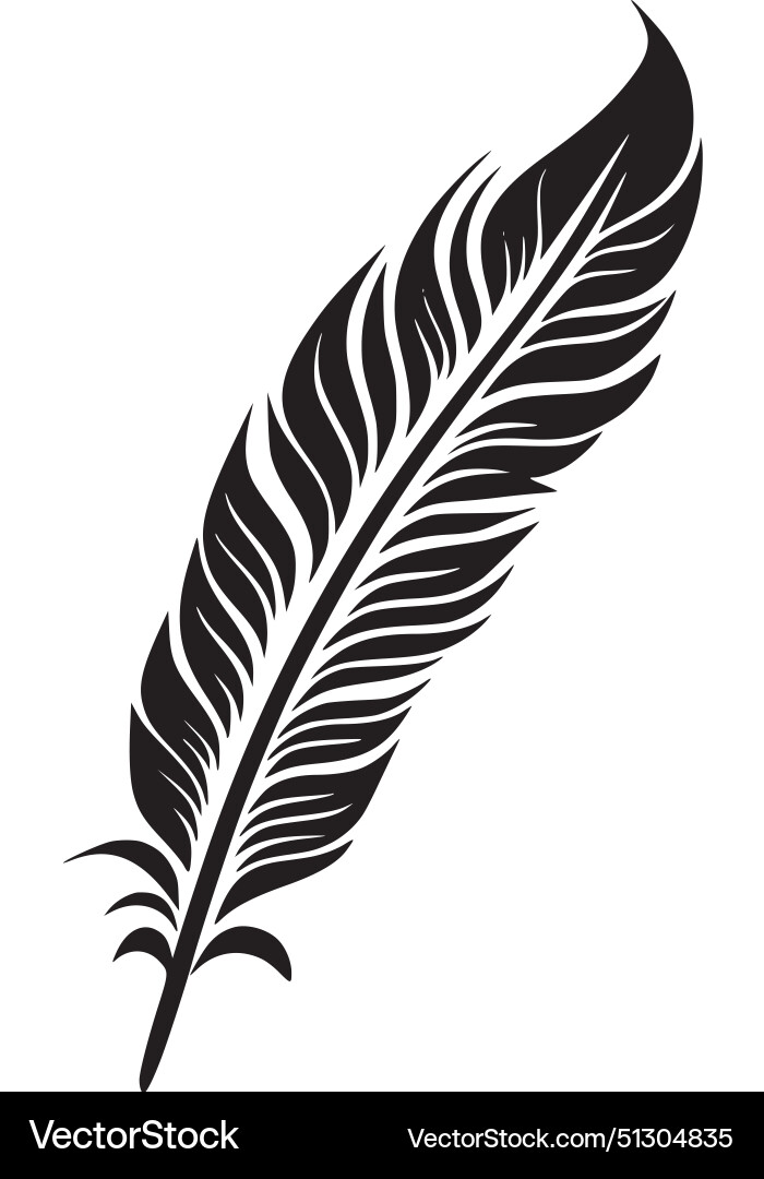Feather - black and white isolated icon Royalty Free Vector
