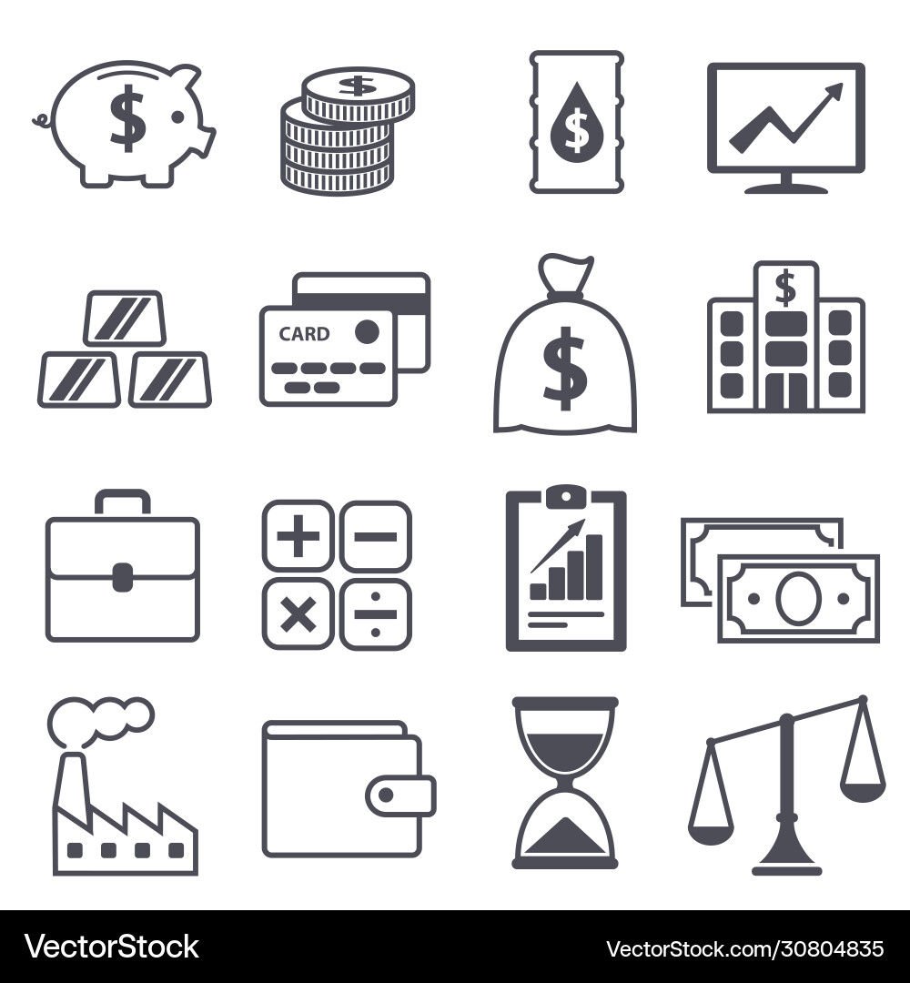 Finanzen Icon Lizenzfreies Vektorbild - VectorStock