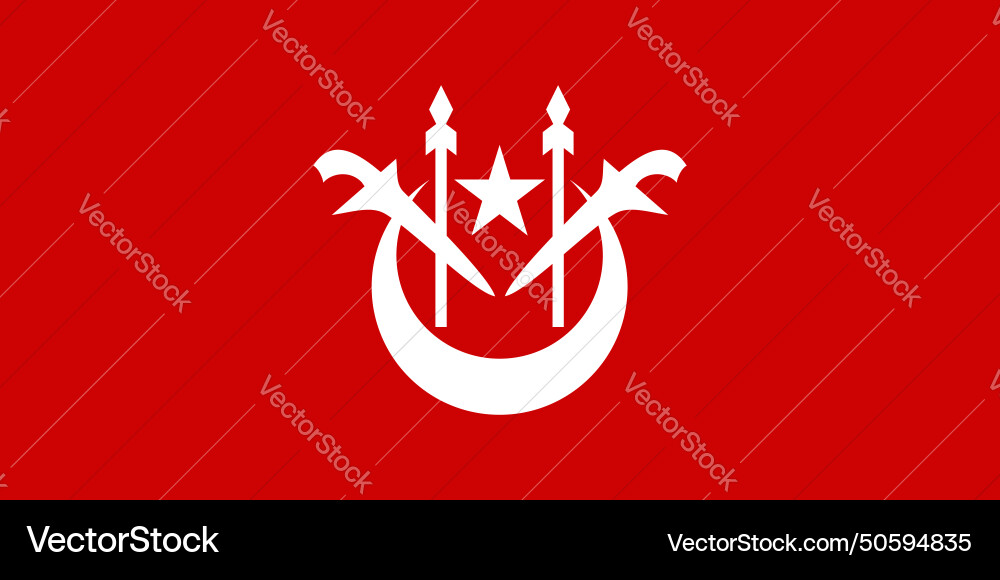 Flag of kelantan malaysia darul naim Royalty Free Vector