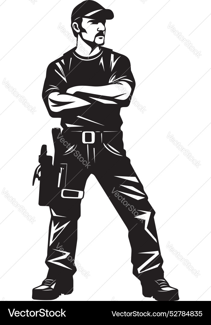 Labor legacy iconic worker symbol design strength Vector Image