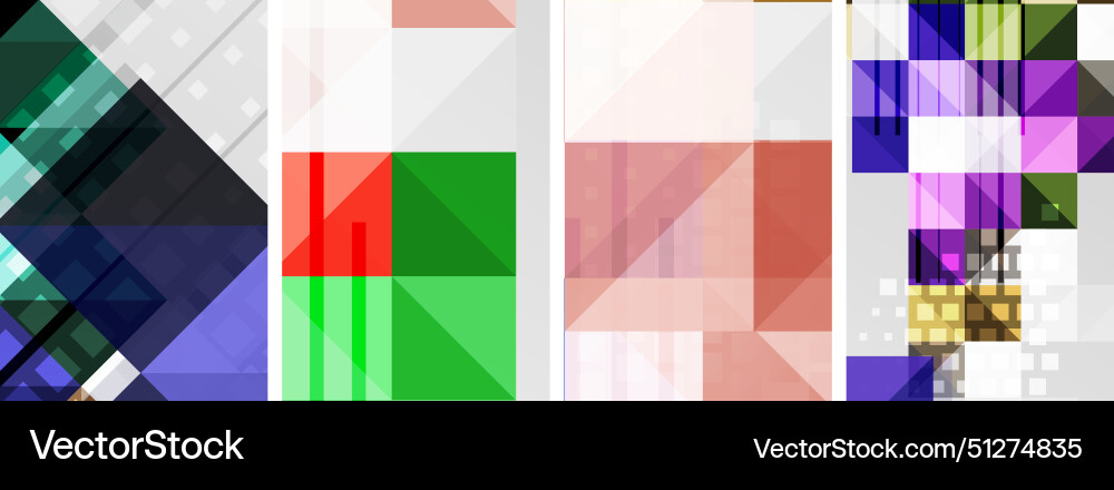 Square abstract poster set Royalty Free Vector Image