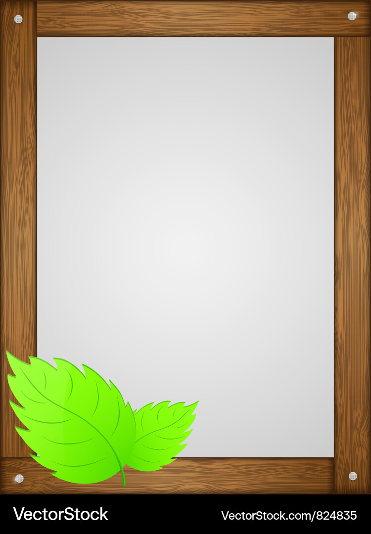 Wooden frame Royalty Free Vector Image - VectorStock