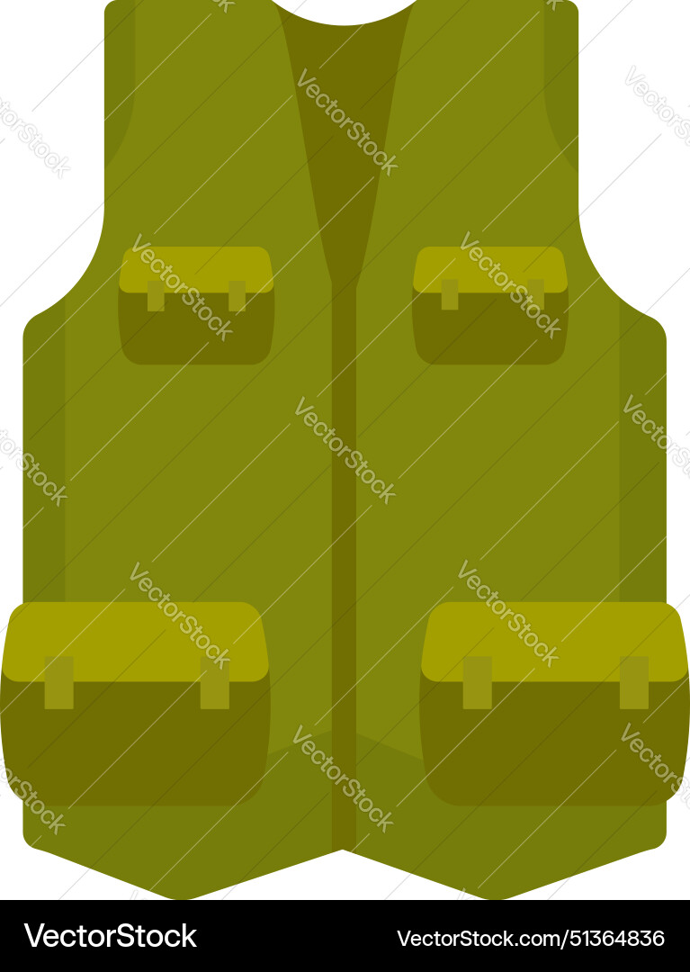 A green fishing vest Royalty Free Vector Image